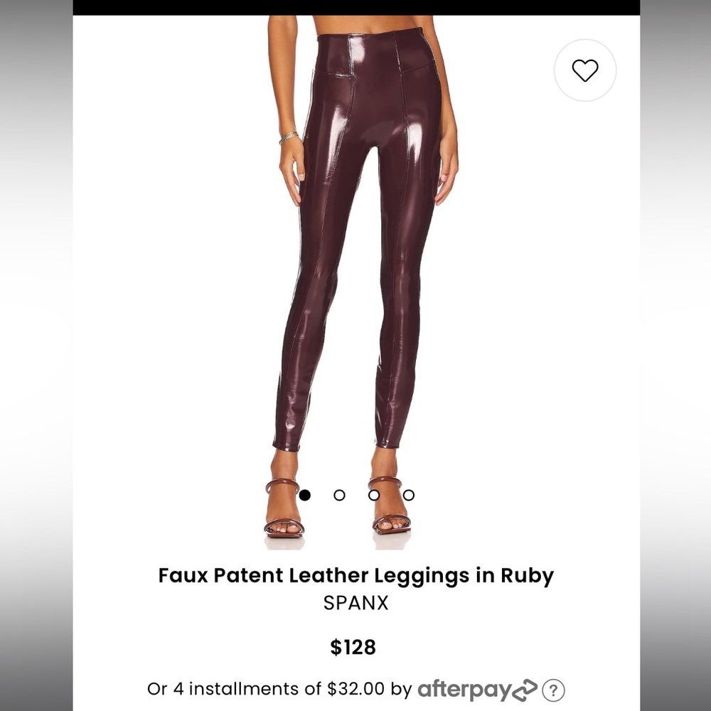 Spanx Faux Patent Leather Leggings Ruby - Gem